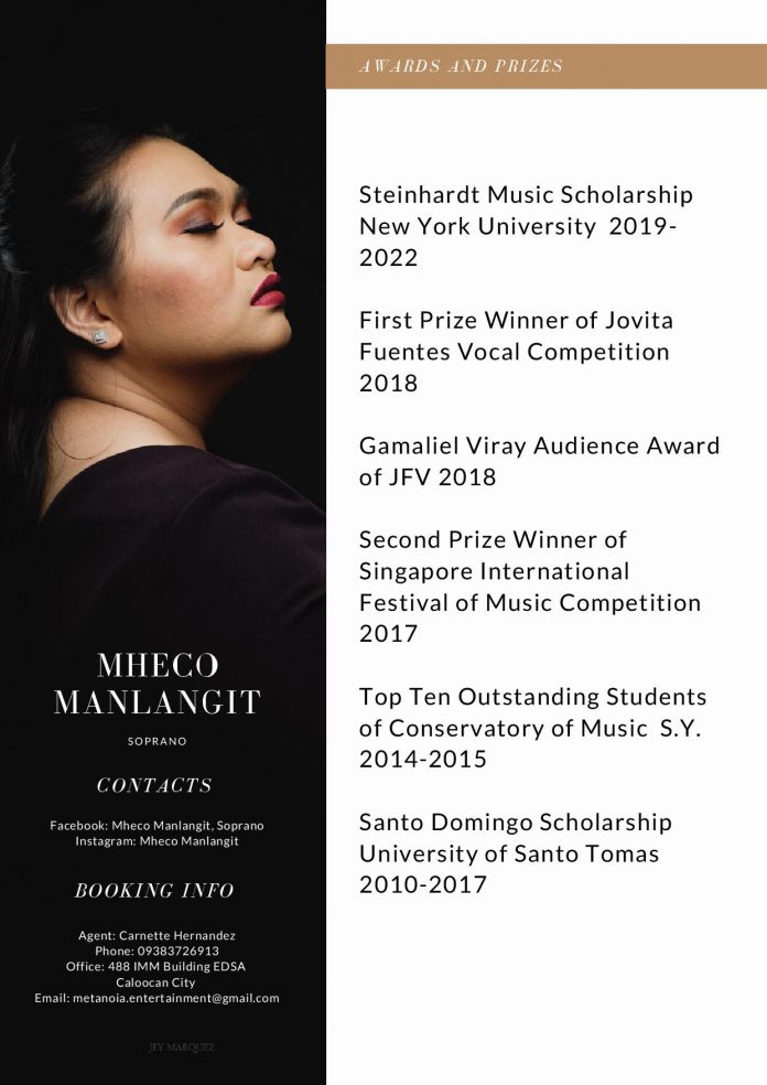 Mheco Manlangit, Noli Me Tangere The Opera's Maria Clara, is set to ...