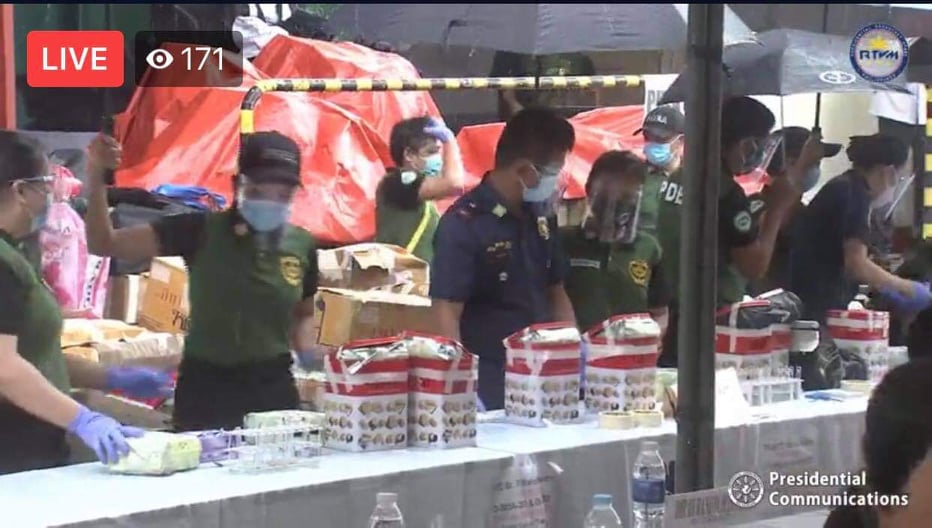 PDEA destroys ₱13.36 billion worth of dangerous drugs in Cavite - PTV News